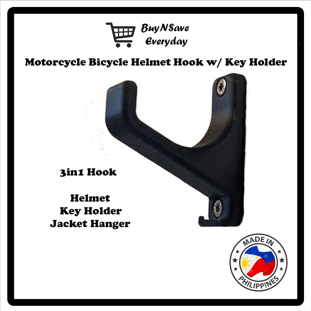 Solid Wall mount Helmet Holder Hook multipurpose Motorcycle Bicycle ...