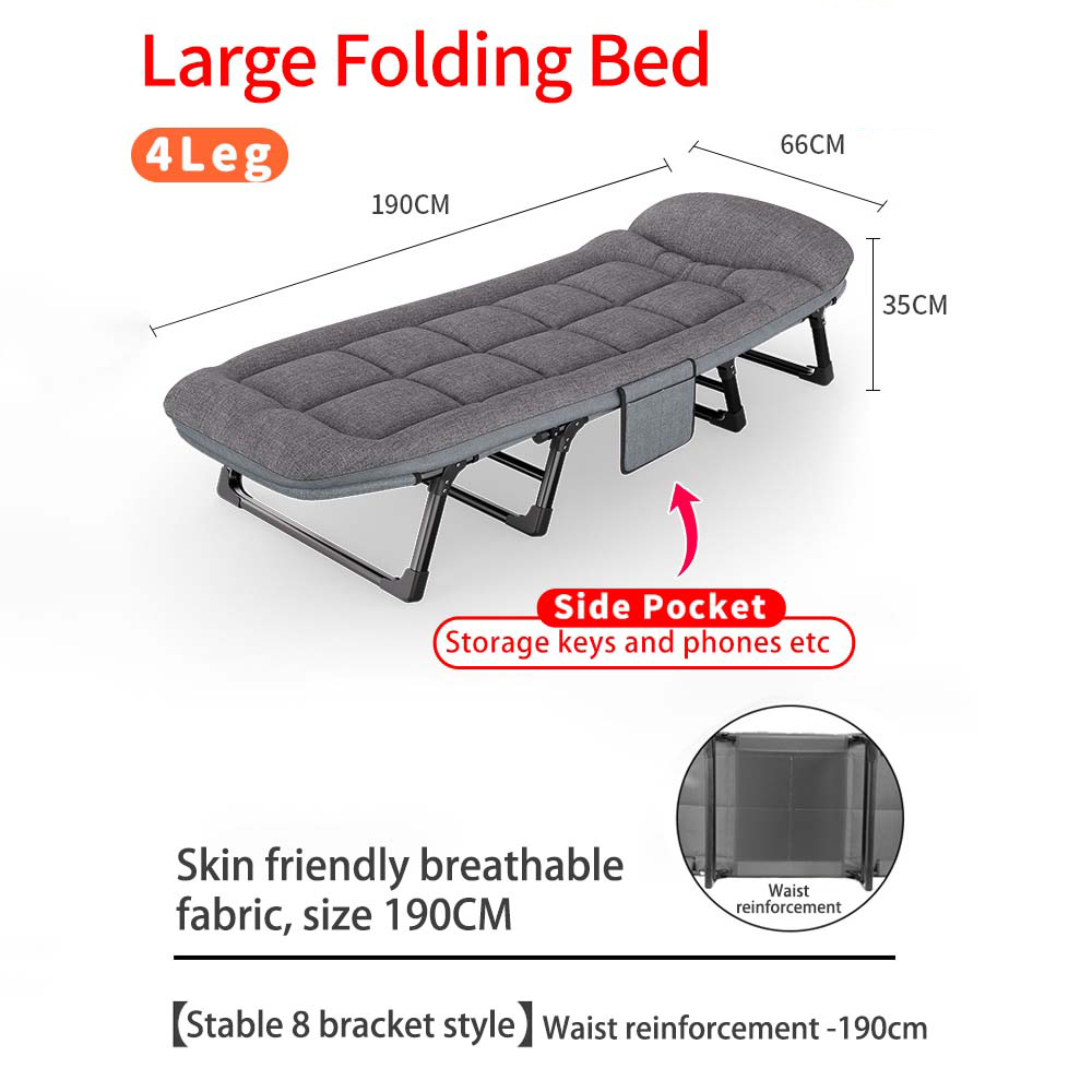 folding bed portable outdoor adjustable folding bed office nap chair ...