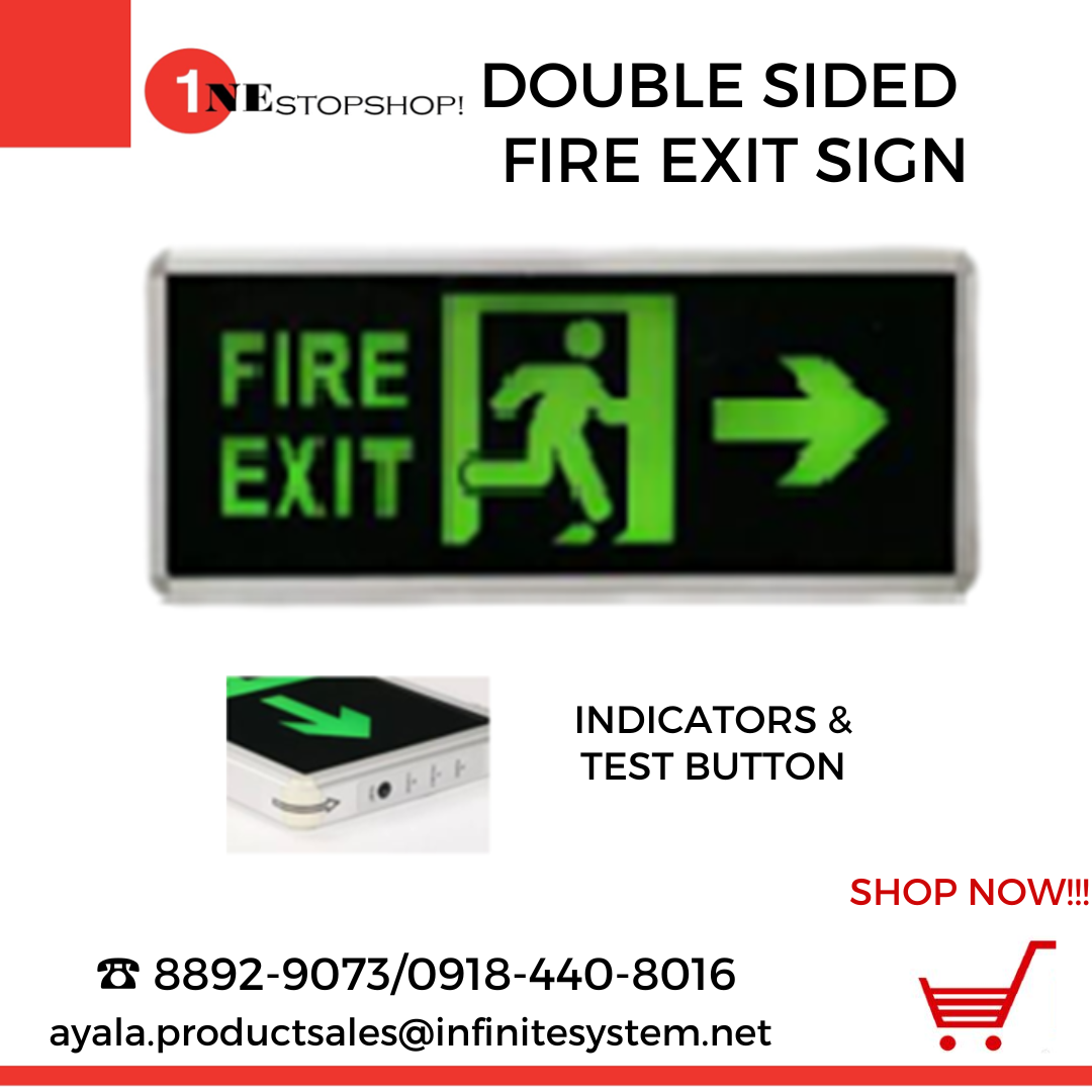DOUBLE SIDED EXIT SIGN/ FIRE EXIT SIGN/ LED SIGN | Lazada PH
