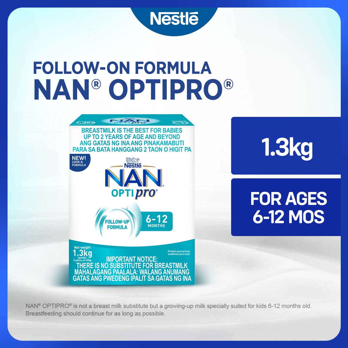 Nan Optipro Two Follow-up Formula for 6 to 12 Months 1.3kg | Lazada PH