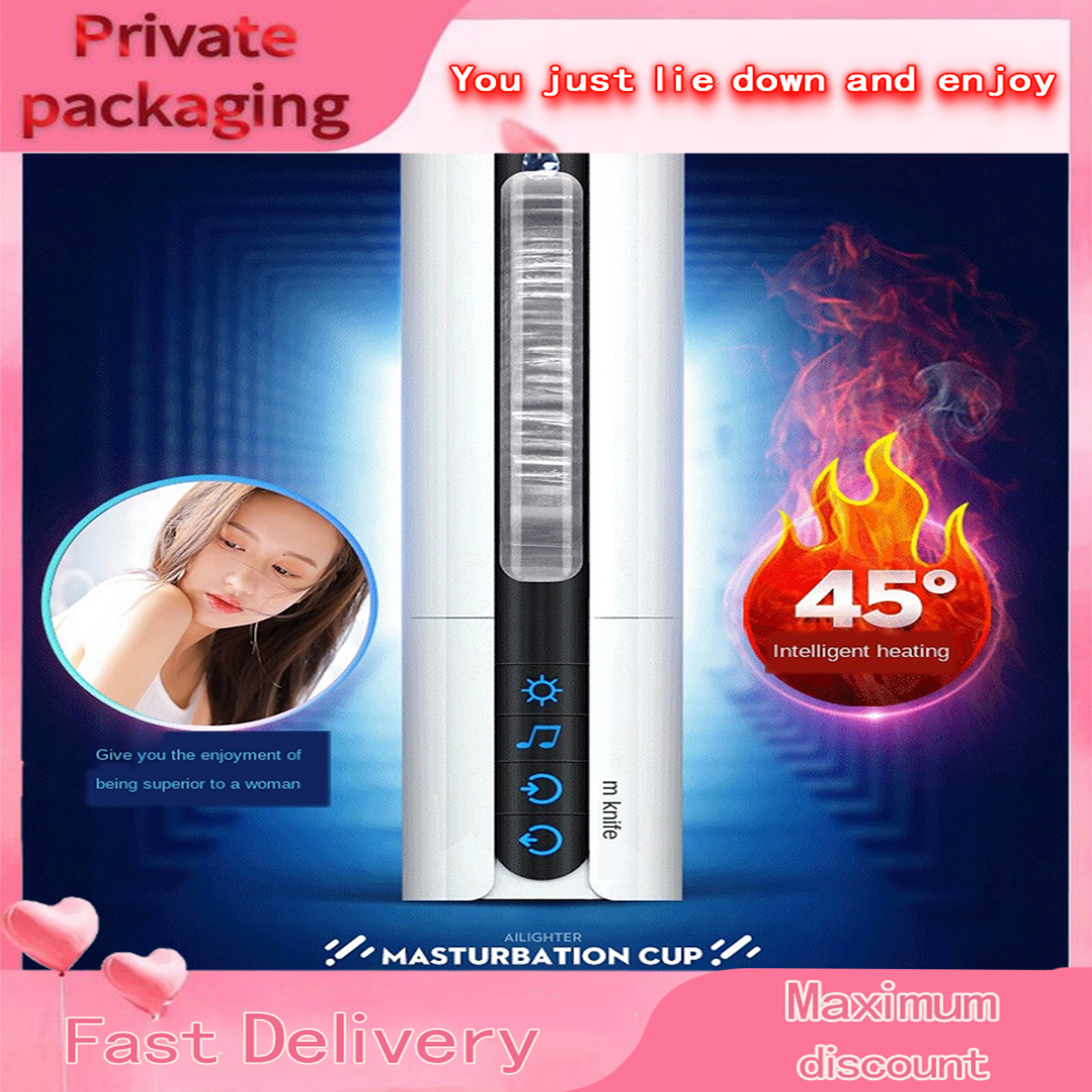 New FOX Yui Hatano Smart Sucking Male Masturbator Fully Automatic Telescopic Heating ...