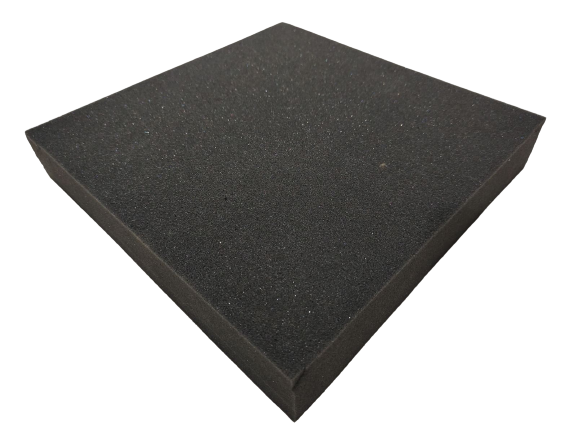 Acoustic Foam Flat Design | 12 x 12 x 2 inches | NCR 60 Rating | Black ...