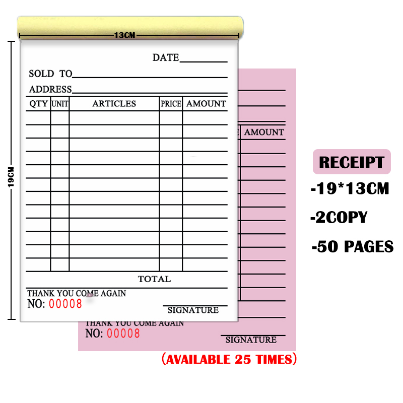 Receipt with carbon Continuous digital variety styles wholesale High ...