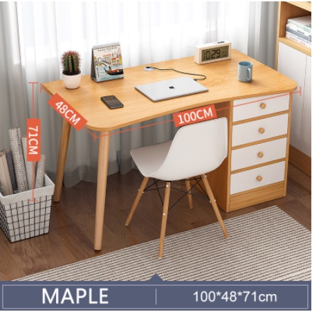 Study Table With Drawer Computer Desk Table Solid Wood Study Home ...