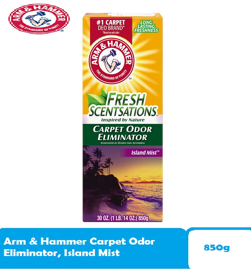 Arm & Hammer Fresh Sensations Island Mist Carpet Odor Eliminator 850g ...