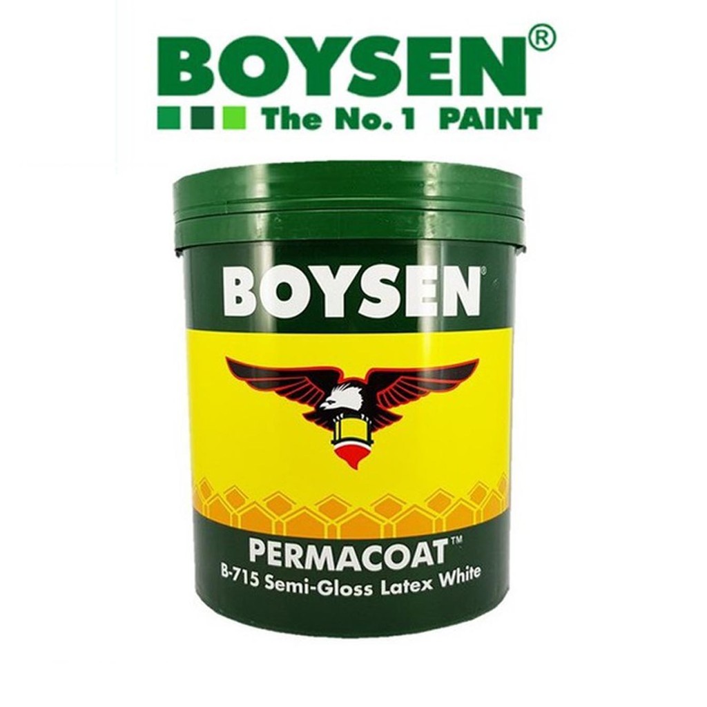 Boysen Permacoat Latex White Acrylic Paint Gallon Size 4 Liters Semi ...