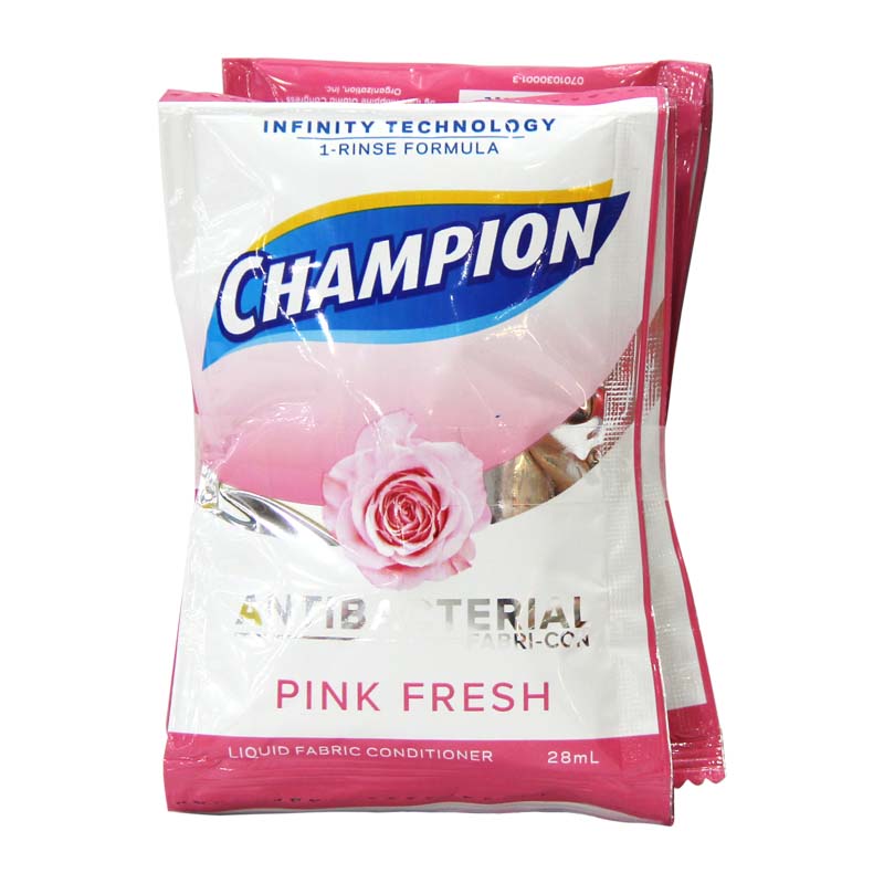 Champion Laundry Fabric Conditioner Pink Fresh 28ml x 6s | Lazada PH