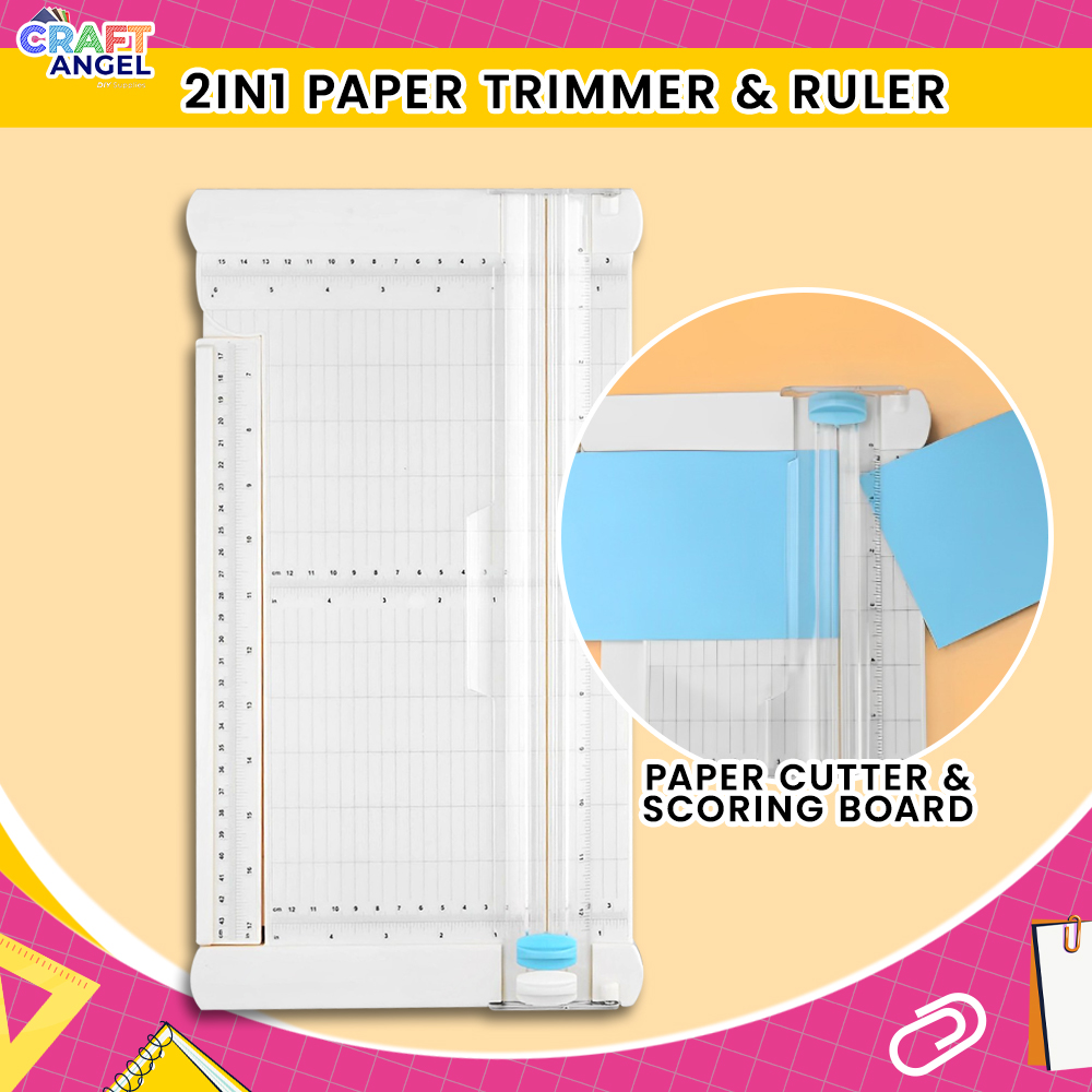 2in1 Paper Trimmer with Ruler Multifunctional Paper Cutter & Scoring ...