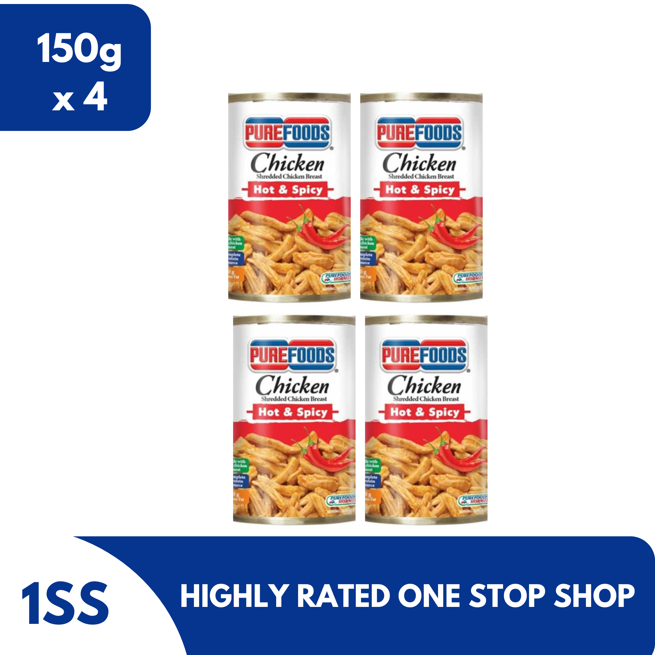 Purefoods Chicken Hot & Spicy, 150g set of 4 | Lazada PH