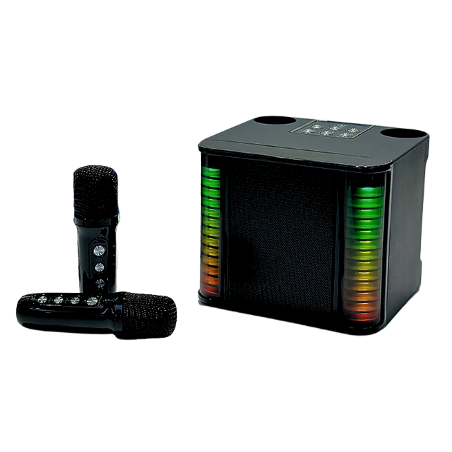 Wireless Dual Microphone Bluetooth Speaker RGB Colorful Subwoofer ...