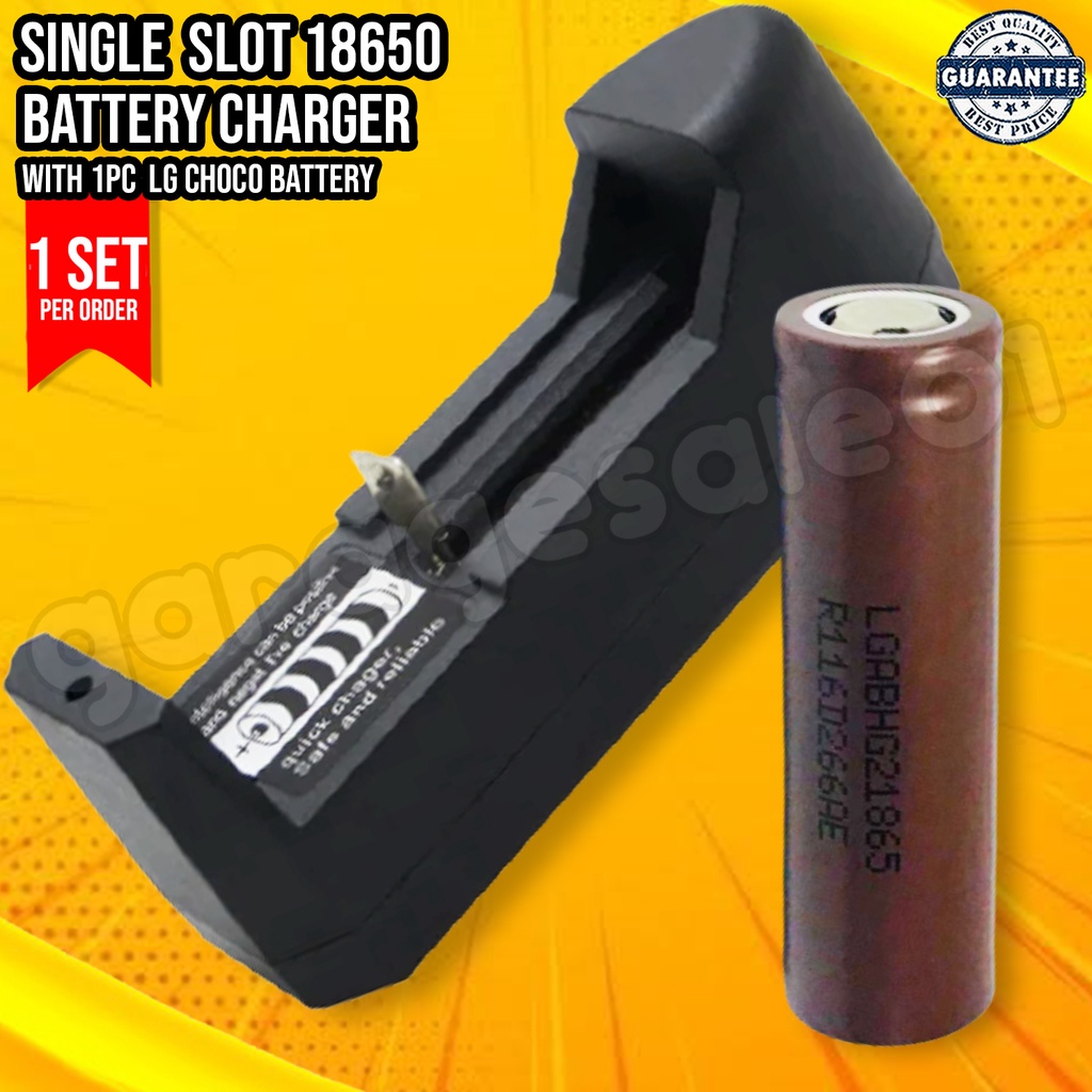 LG Choco 18650 Vapor Rechargeable battery w/ Universal Li-Ion Single ...