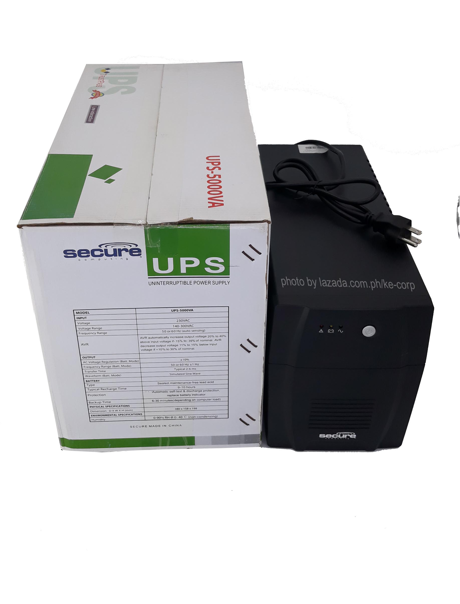 Secure UPS 5000VA Uninterruptible Power Supply | Lazada PH