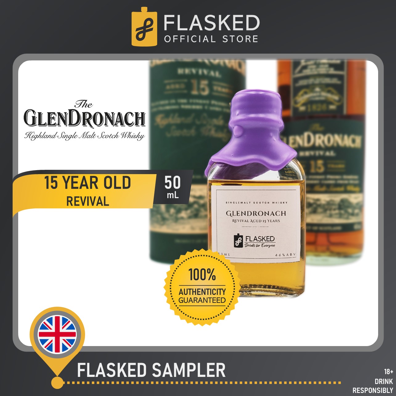 Glendronach 15 Year Old Revival 50ML Flask Sampler | Lazada PH