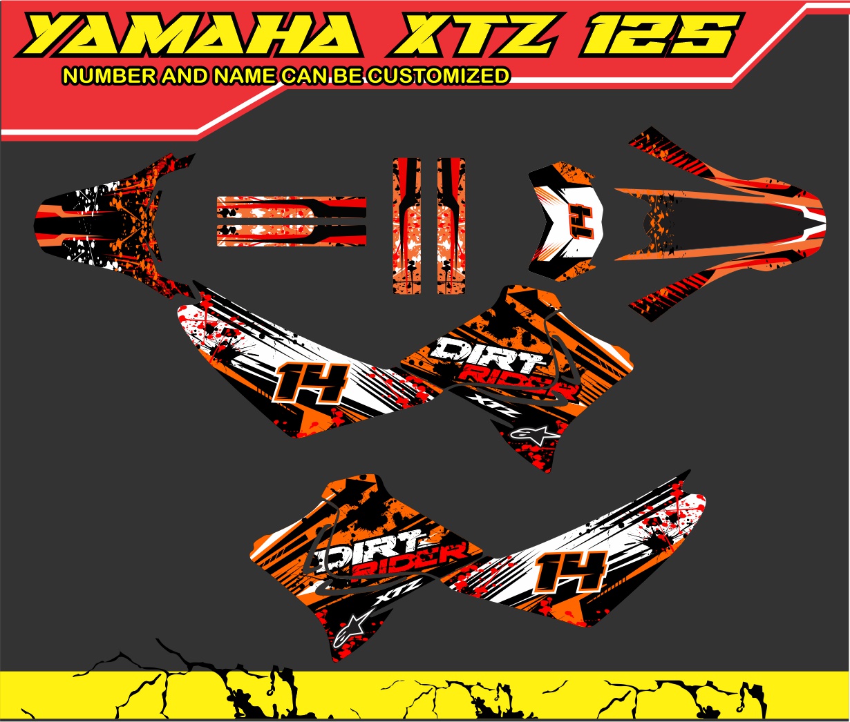 Yamaha xtz 125 full body decals | Lazada PH