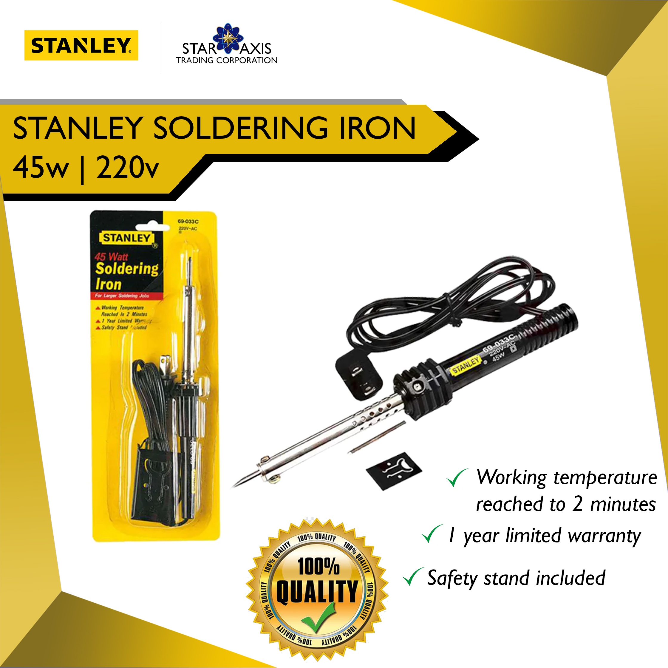 STANLEY SOLDERING IRON 45w|220v (69-033) | Lazada PH