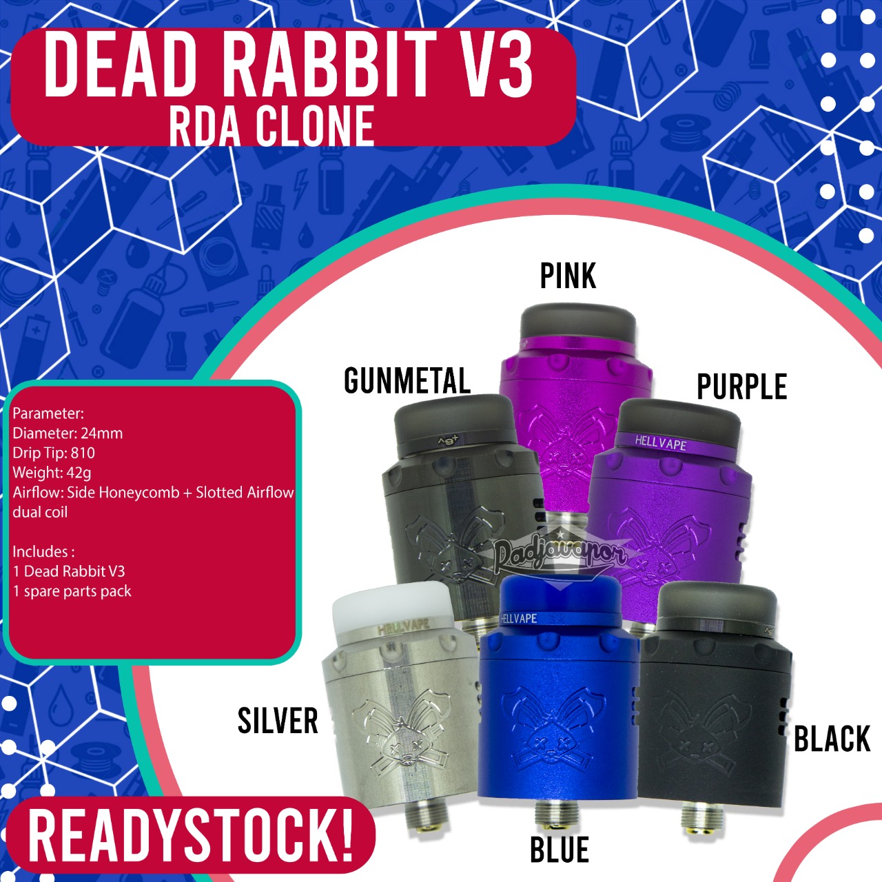 HELL DEADRABBIT V3 RDA 1:1 NEWEST 2023 | Lazada PH