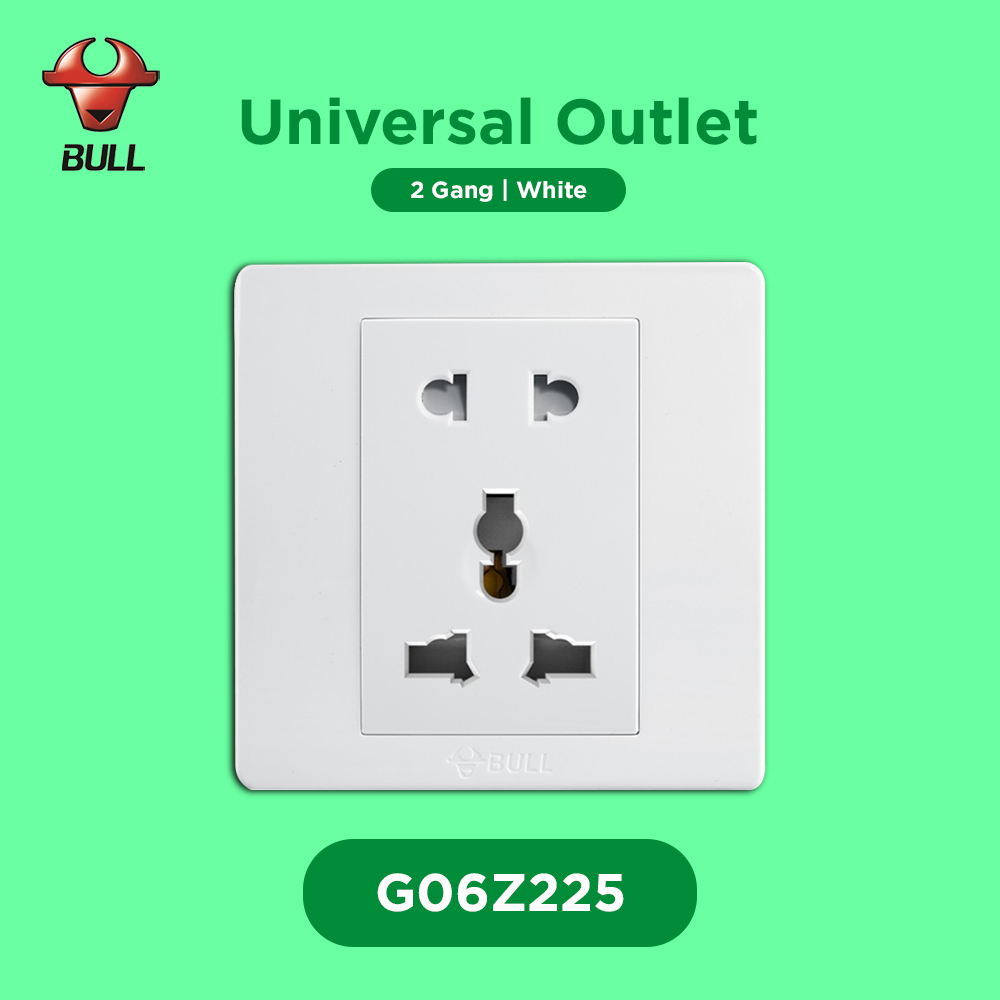 BULL 2 Gang Combined Wall Socket G06Z225 | Lazada PH