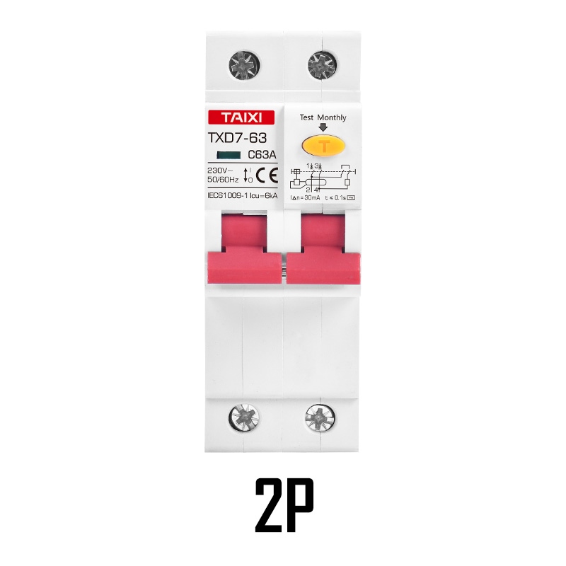 Three-phase RCD 3P 4P Circuit Breaker Leakage Protector 15mA 30mA RCBO ...