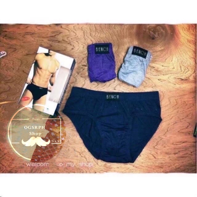 ☛BENCH BODY Men's Brief Inside Garter 3in1 per Box Assorted Color ...