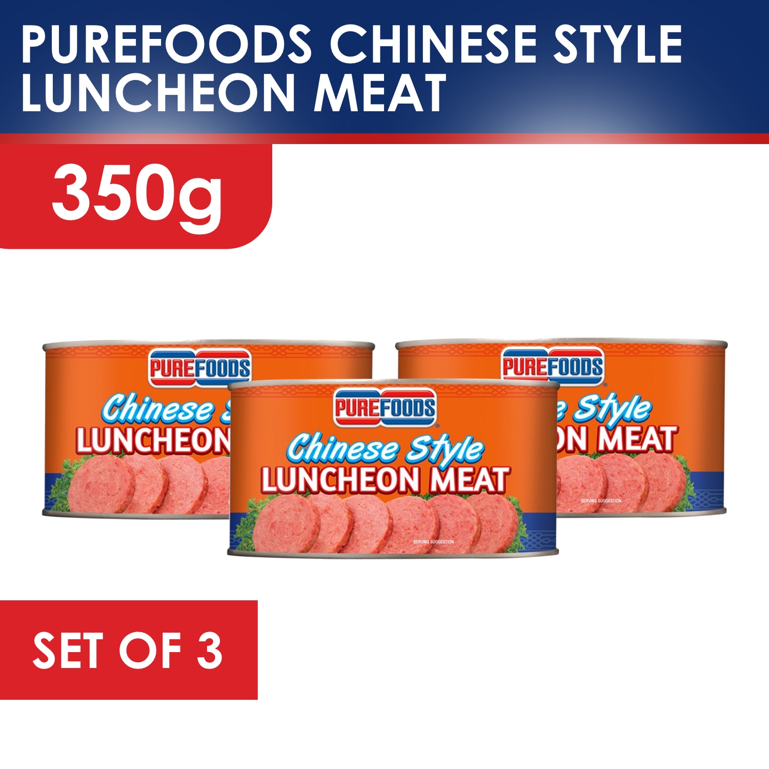 Purefoods Chinese Style Luncheon Meat 350g Set of 3 | Lazada PH