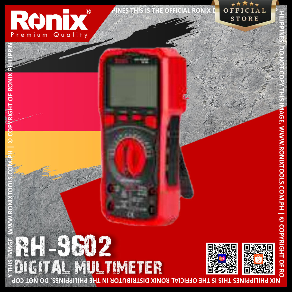 NEW ARRIVAL! Ronix RH-9602 Digital Multimeter AC/DC current, AC/DC voltage, frequency ...
