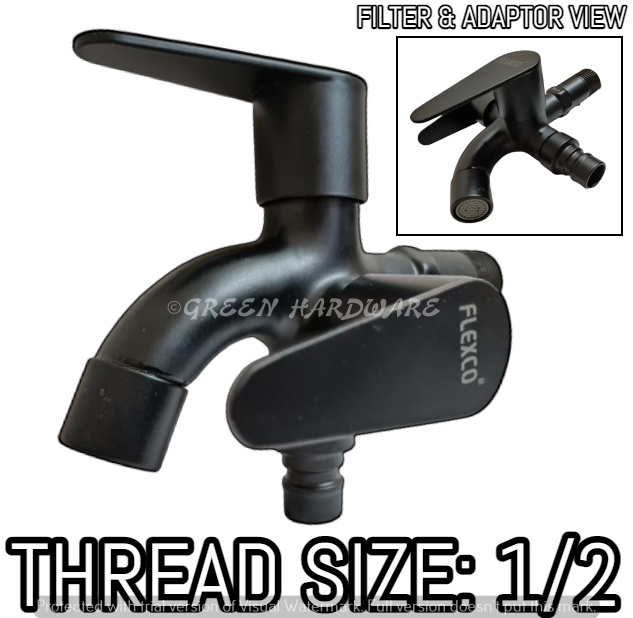 1PCS Stainless Steel SUS304 Matte Black Two Way Faucet Dual Port Faucet ...