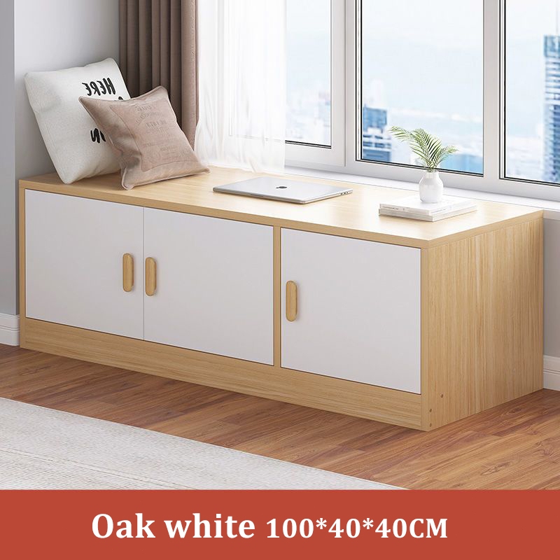 Nordic Household Bedroom Bay Window Storage Cabinet Wooden Balcony ...