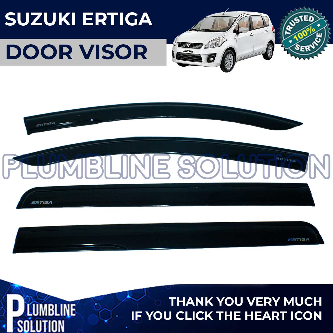 Window Door Visor for Suzuki Ertiga 2014 2015 2016 2017 2018 2019 2020 ...