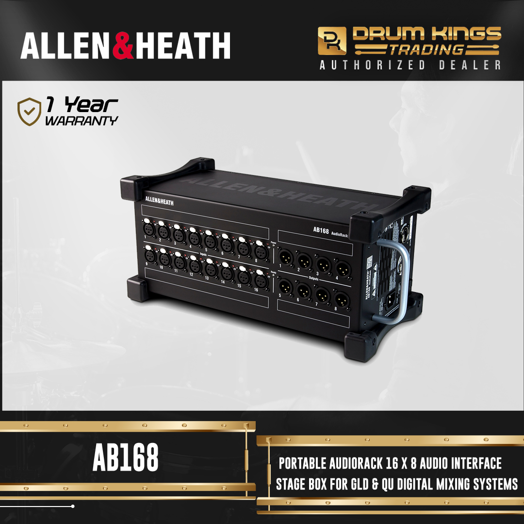 Allen & Heath AB168 16 XLR Input / 8 XLR Output – 48kHz AudioRack ...