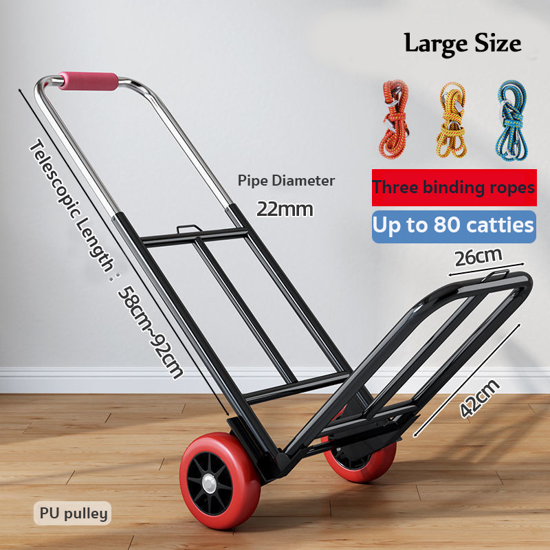 【Weight capacity40KG】Push cart wheel heavy duty Push cart for delivery ...