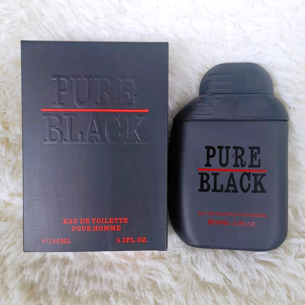 PURE BLACK FOR MEN EAU DE TOILETTE POUR HOMME 100 ML PERFUME | Lazada PH