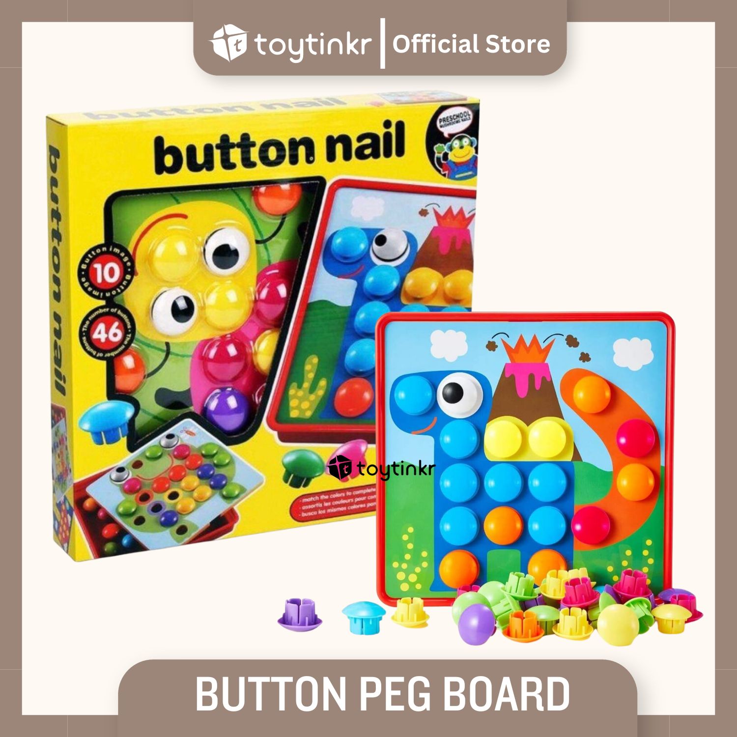 Toytinkr Button Peg Board | Lazada PH