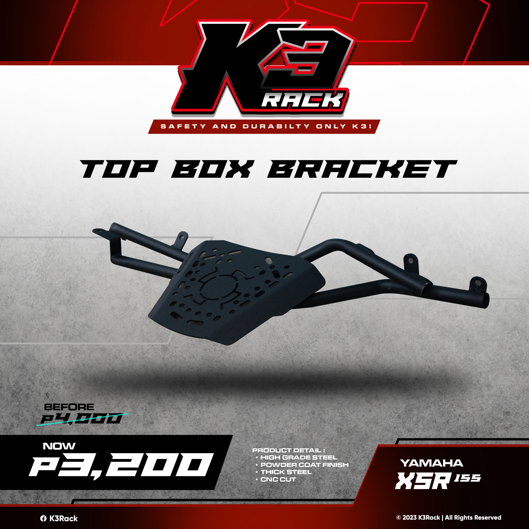 K3 Rack Bracket for Yamaha XSR 155 | Lazada PH