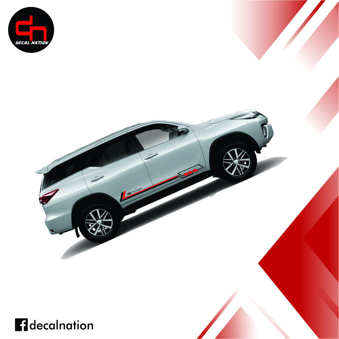 Toyota Fortuner Linear Decal Design #2 Weatherproof Cut out Automotive ...