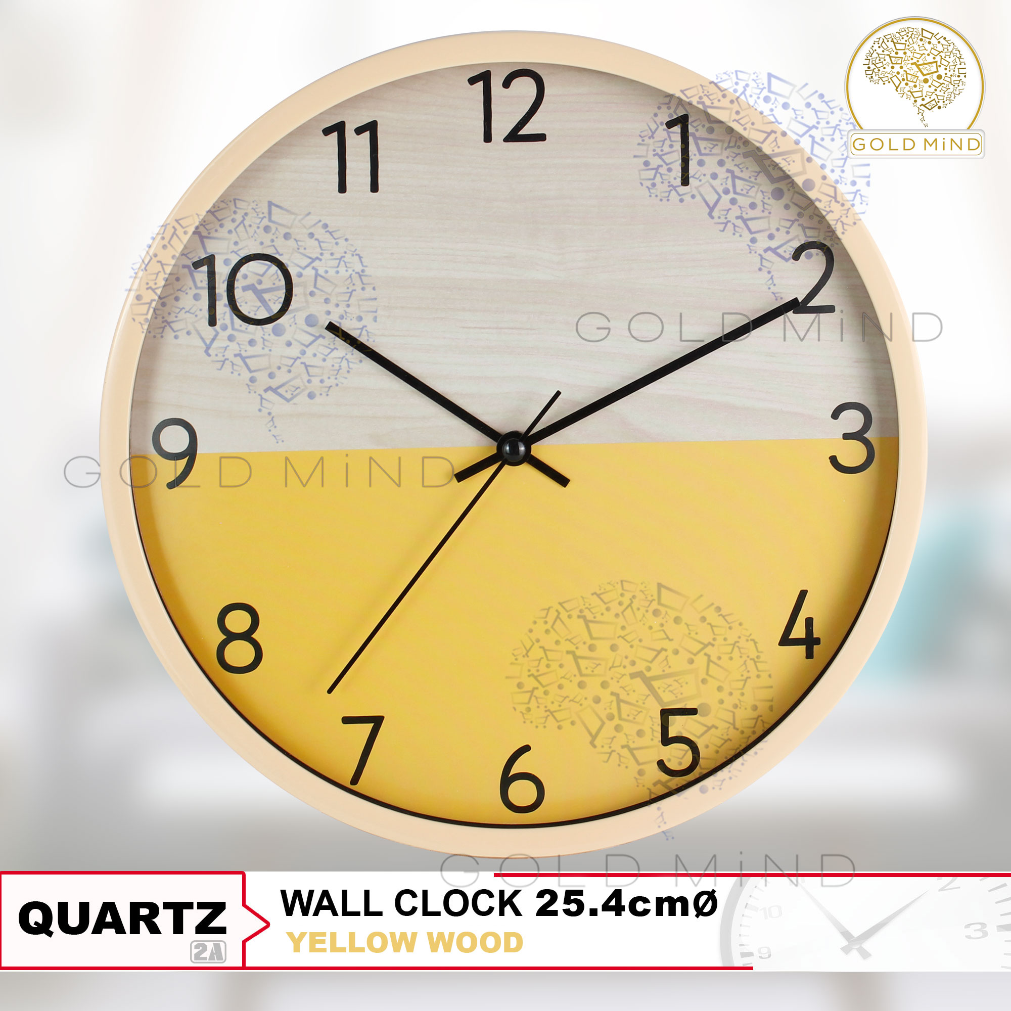 Quartz Wall Clock/ Random designs of Clock w/ different sizes- Gold ...