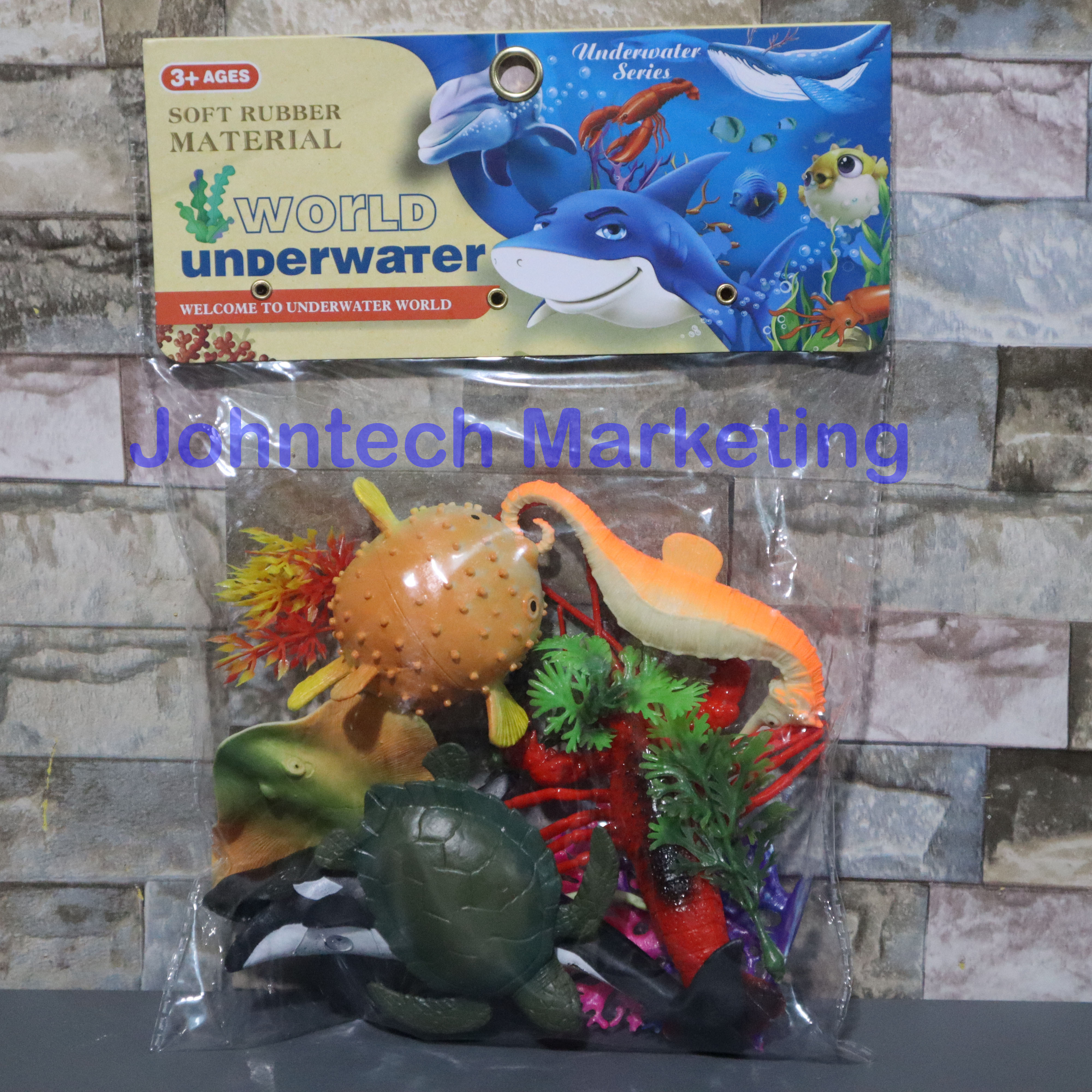 JTM Marine Animals Soft Rubber Simulation Toy World Underwater Dolphin ...
