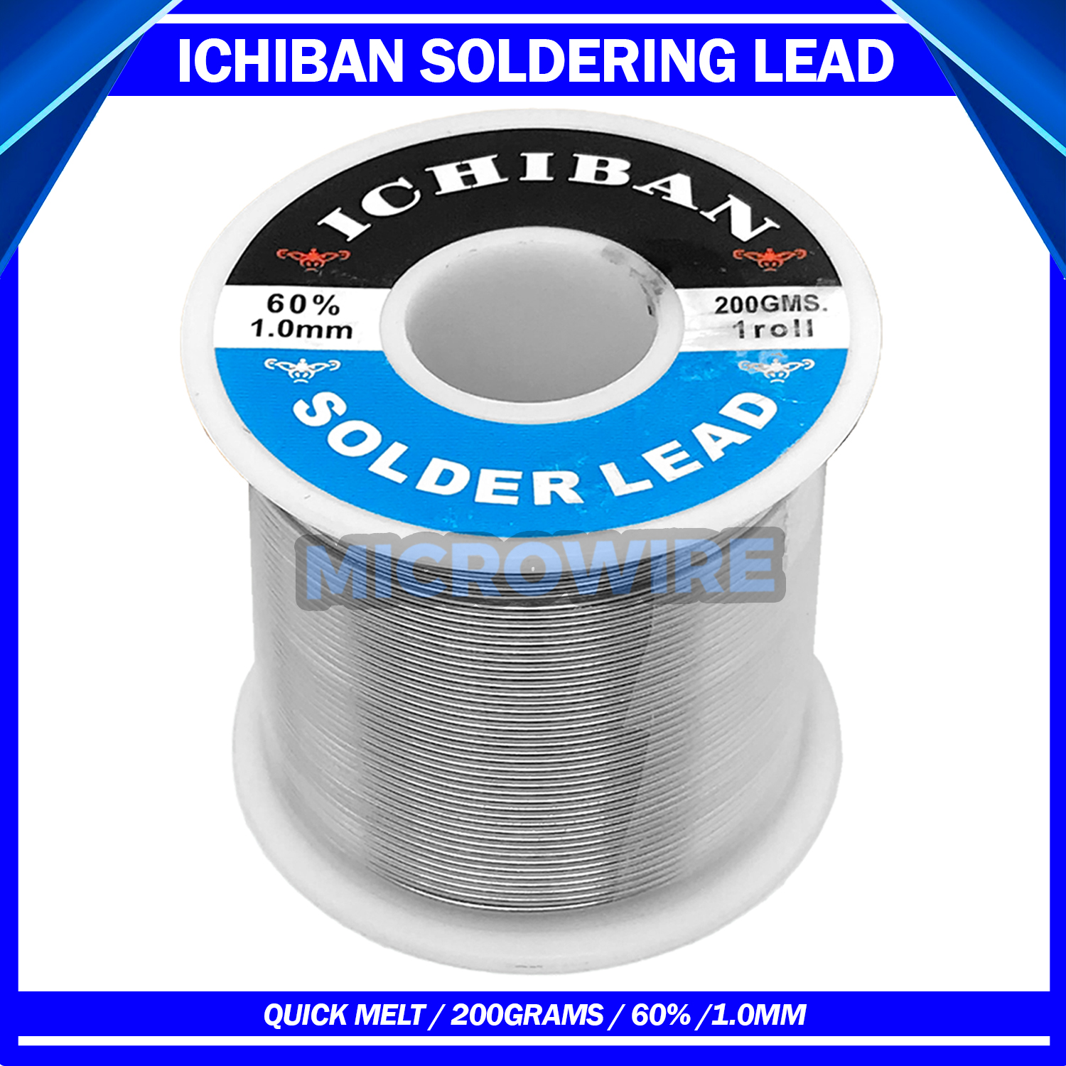 Original ICHIBAN Soldering Lead Quick Melt 200g 30g 1.0mm 0.8mm | Lazada PH