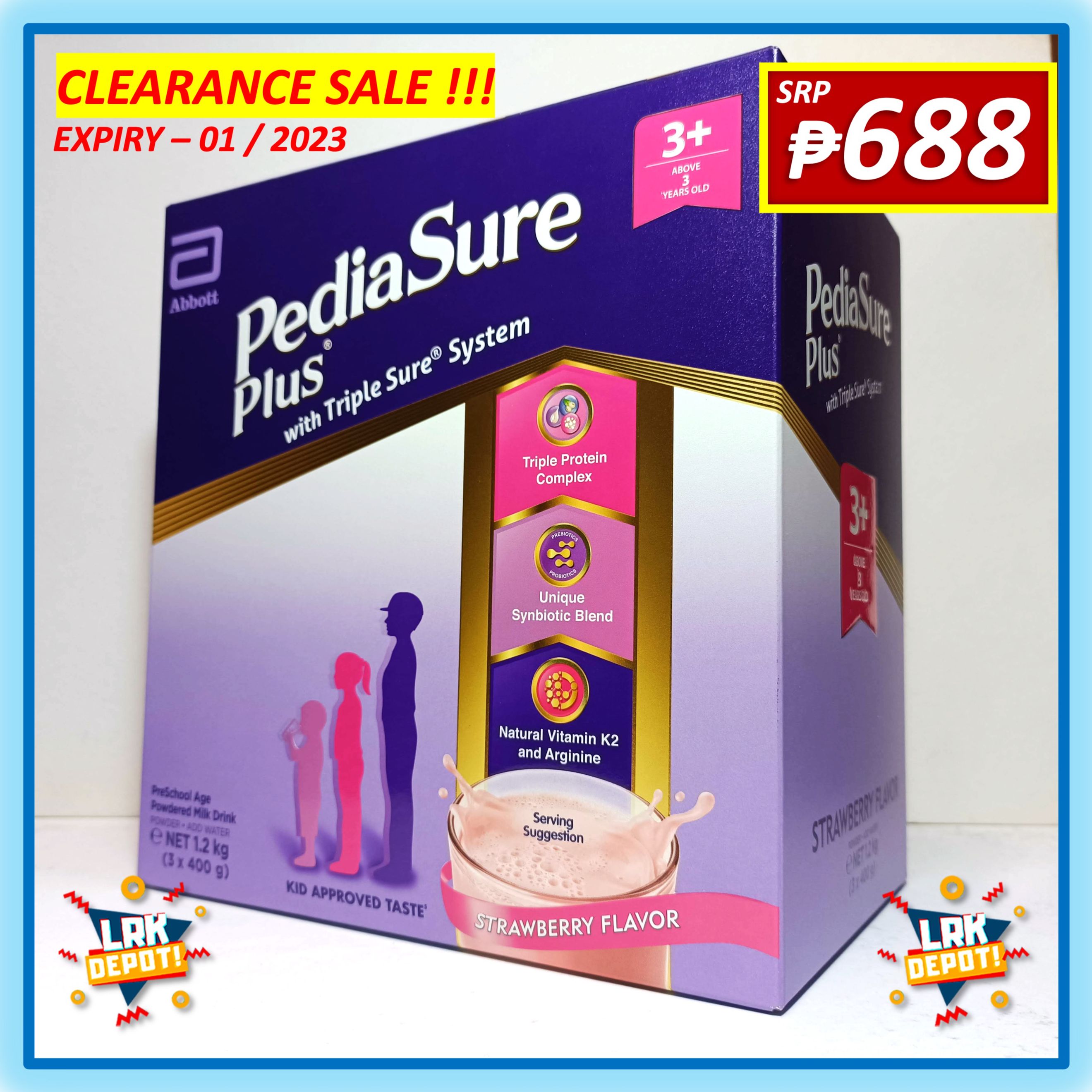 Pediasure Plus (Strawberry Flavor) 1.2 kg Pedia Nutritional Powdered ...
