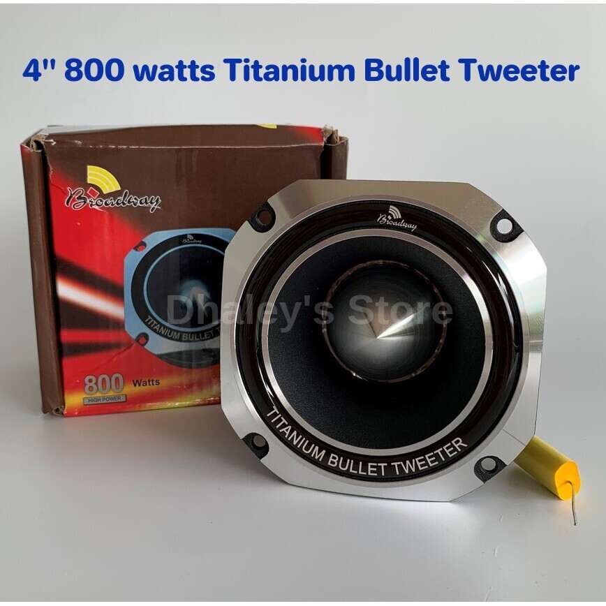 Broadway 800watts Titanium Bullet Tweeter 4 BDTW-107S Titanium Tweeter ...