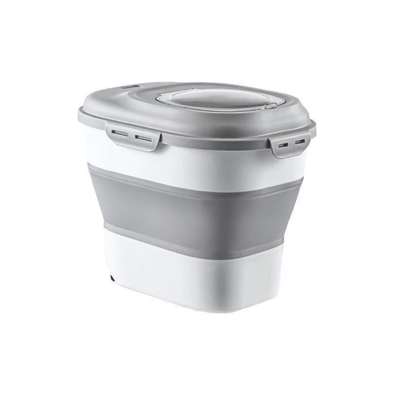 TSL Foldable Rice Container Storage Cereal Dispenser Kitchen Containers ...