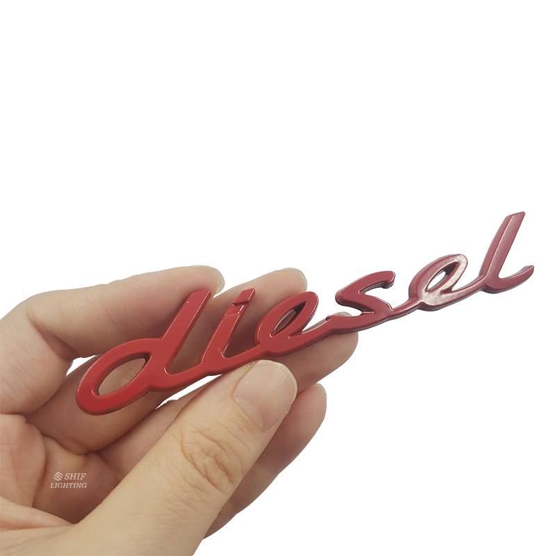 High quality 1 x Metal Diesel Car Auto Emblem Rear Trunk Lid Badge ...