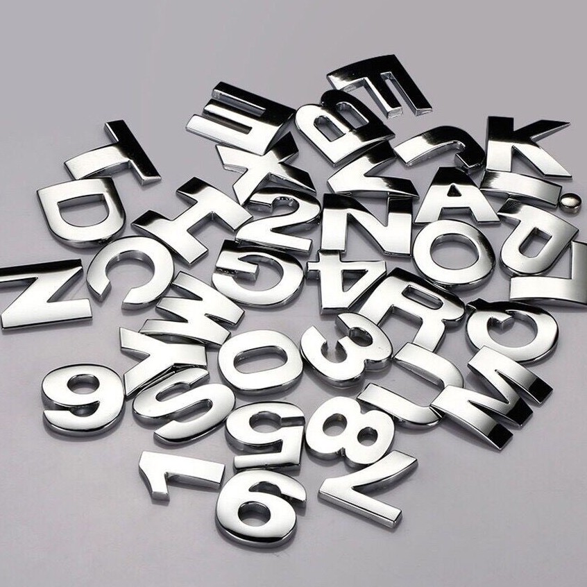 #U-symbols 1pc 3D Alphabet Letter Number Emblem Car Auto Motor Bike ...