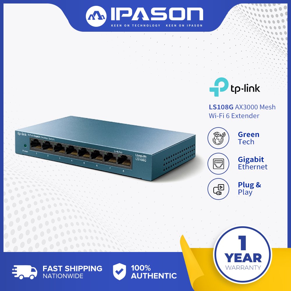TP-Link LS108G Gigabit 8-Port 10/100/1000Mbps Desktop Switch | Lazada PH