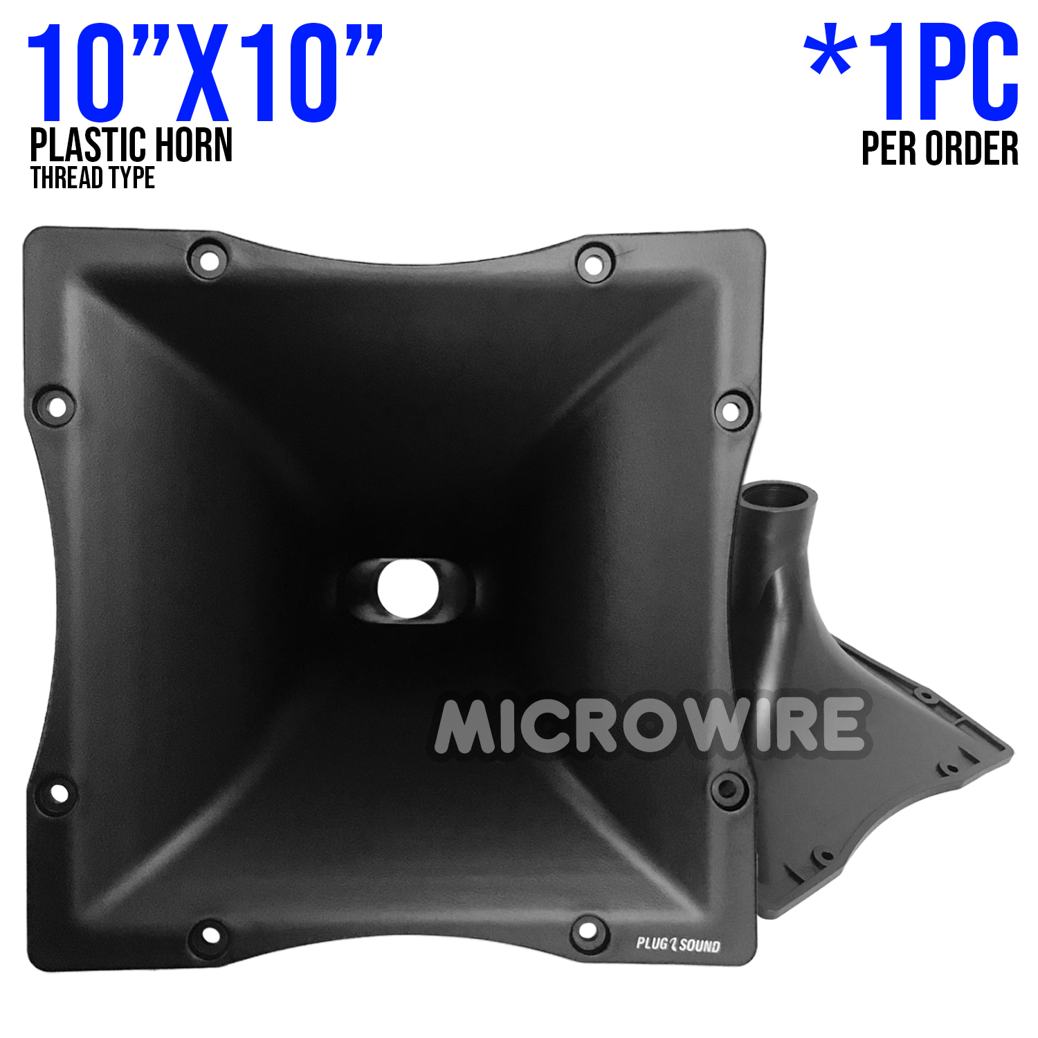 Plastic 10 x 10 Inches Curved Horn Thread Type for Tweeter Compression ...
