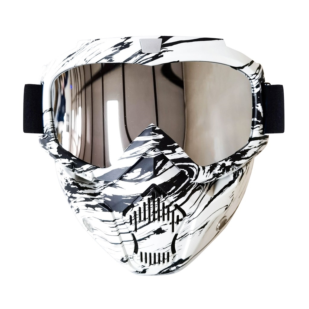 MOTO Motorcycle Goggle Mask Detachable Uni with Goggles | Lazada PH