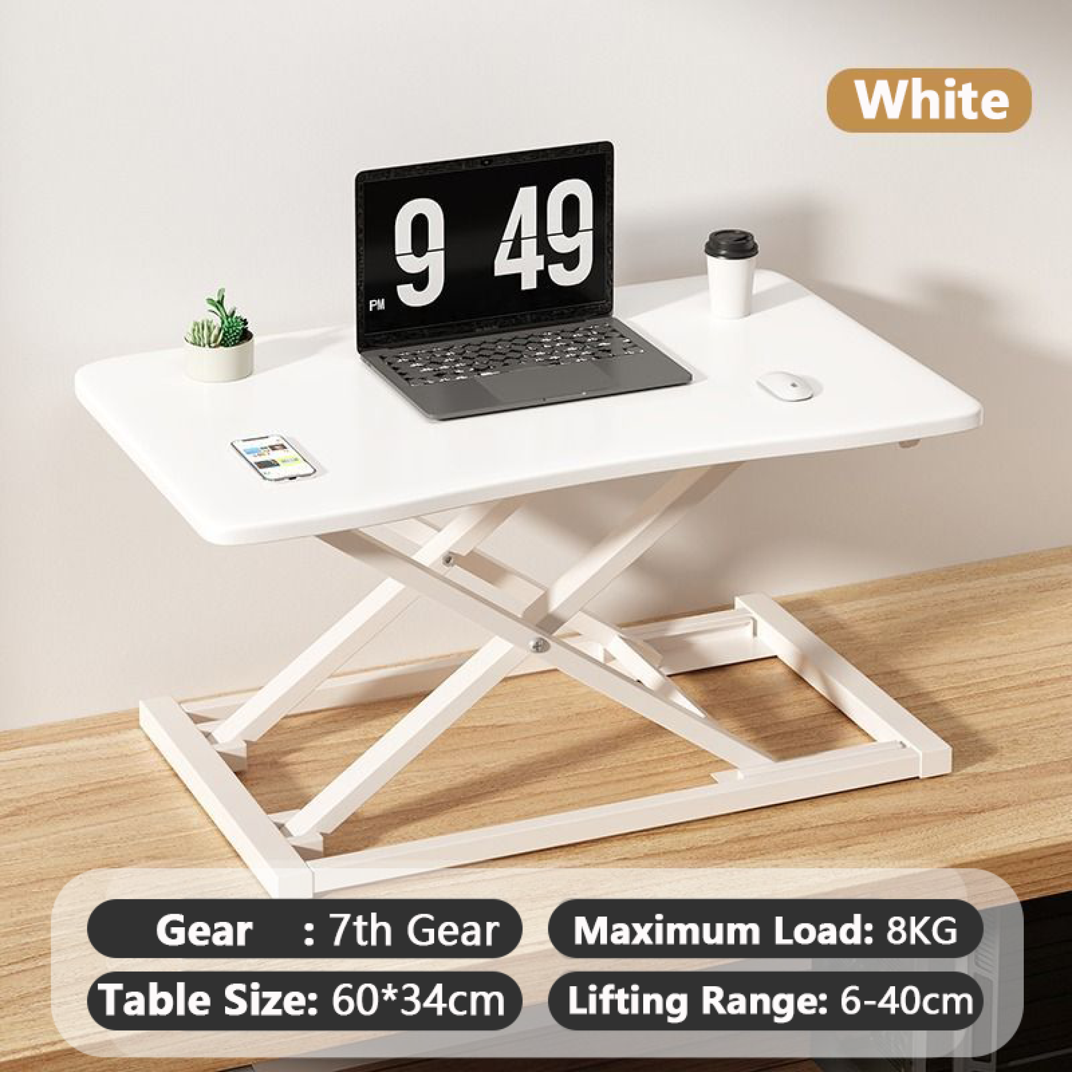 Adjustable Sitting Standing Convertible Desk Workstation Riser with ...
