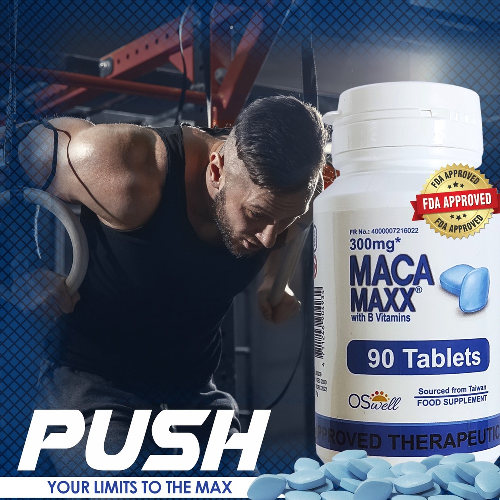 Oswell Maca Maxx with B Vitamins for Endurance 300mg 90 Tablets | Hodeso | Lazada PH