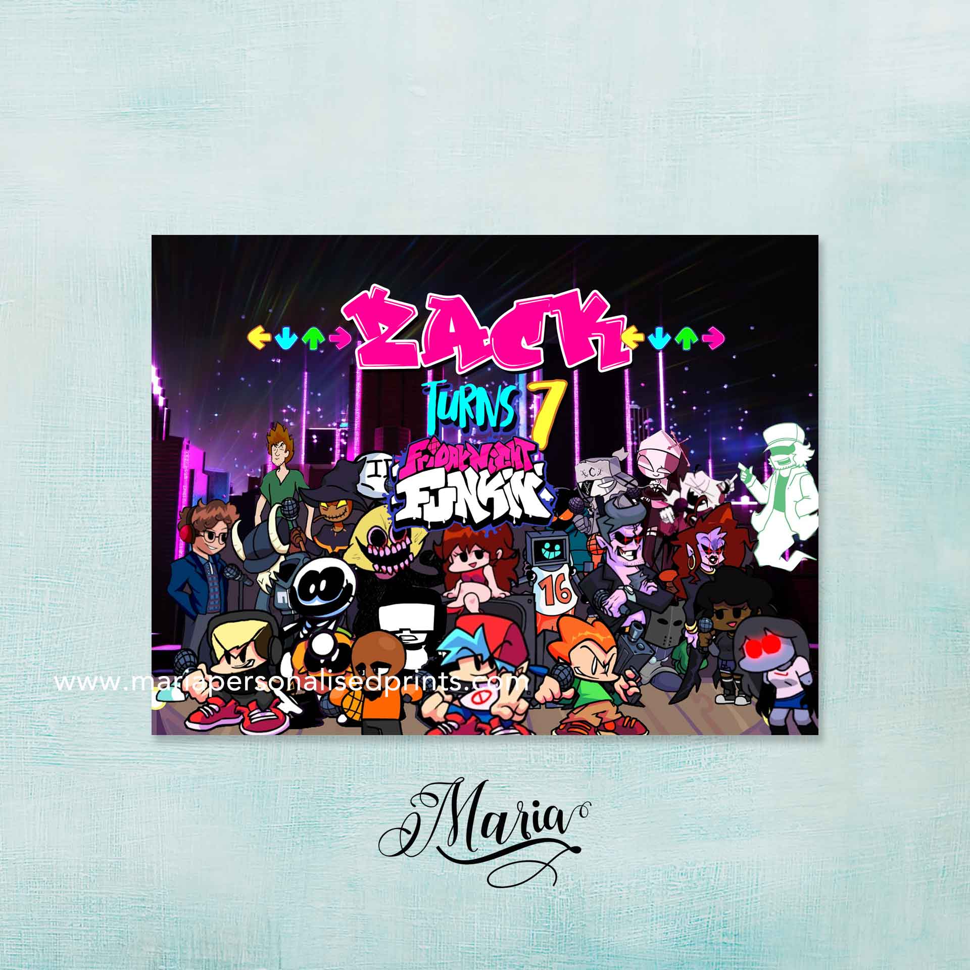 Friday Night Funkin Baptismal banner Backdrop | Lazada PH