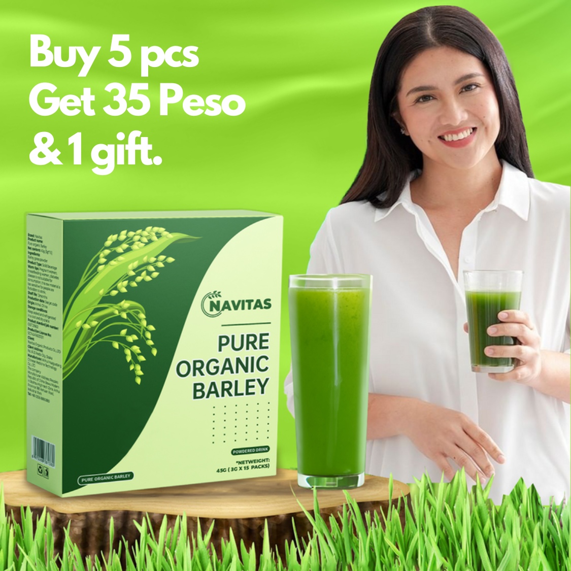 Navitas Barley Grass Powder 100% Original Organic Pure and Natural for ...