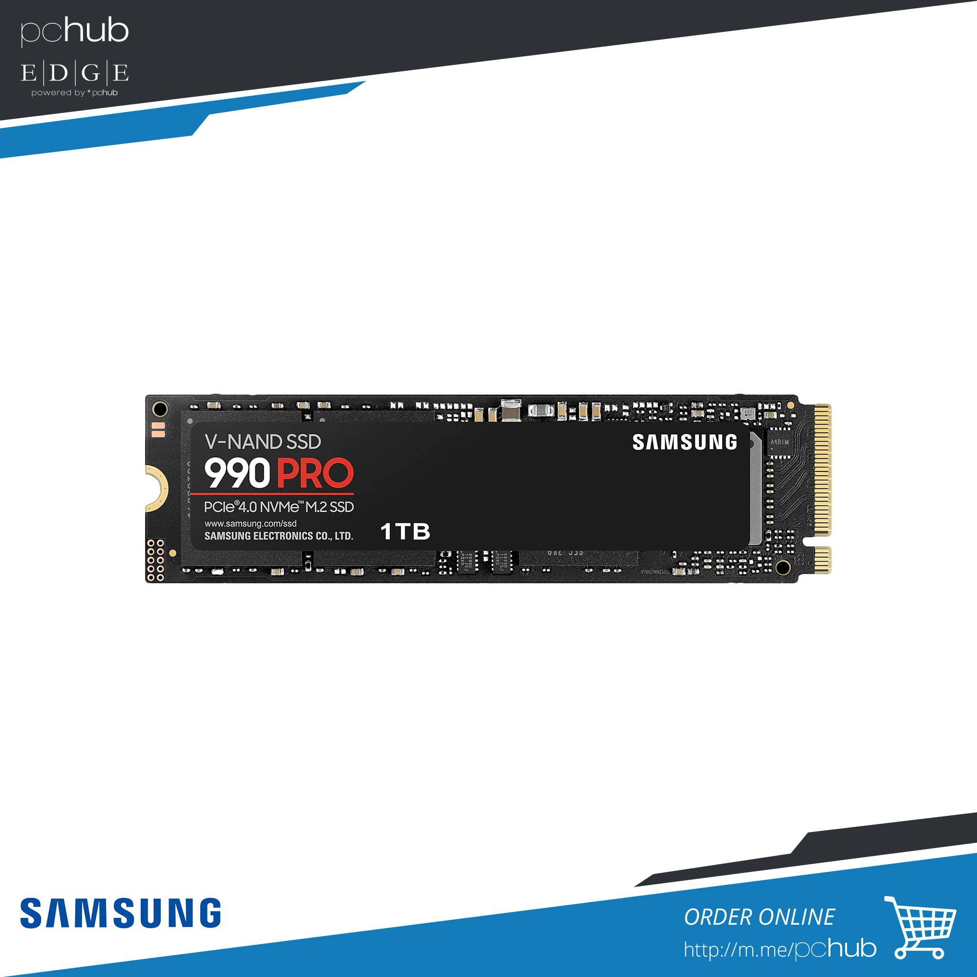 1tb Samsung 990 PRO SSD NVMe Gen4, 1gb DRAM, R|W: 7450|9900 1550K|1550K ...